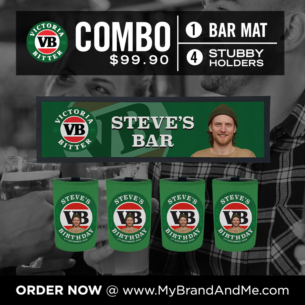 VB Bar Mat plus 4 x Coolers Combo – My Brand And Me