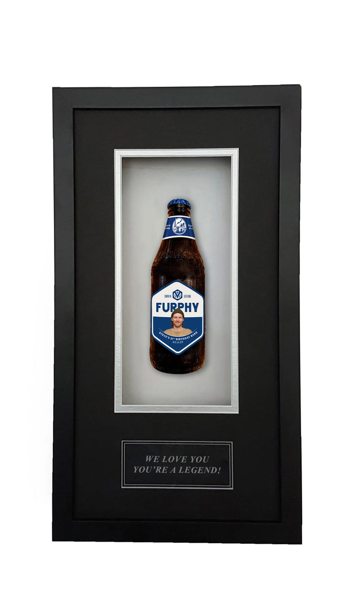 Furphy Original Framed Beer Bottle (44cm x 24cm) (beer not included ...